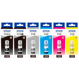 WWM | Набор оригинальных чернил Epson для L8160/8180 №115 6шт х 70мл B ...